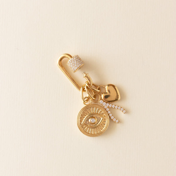 CRYSTAL CARABINER CONNECTOR - GOLD - SO PRETTY CARA COTTER