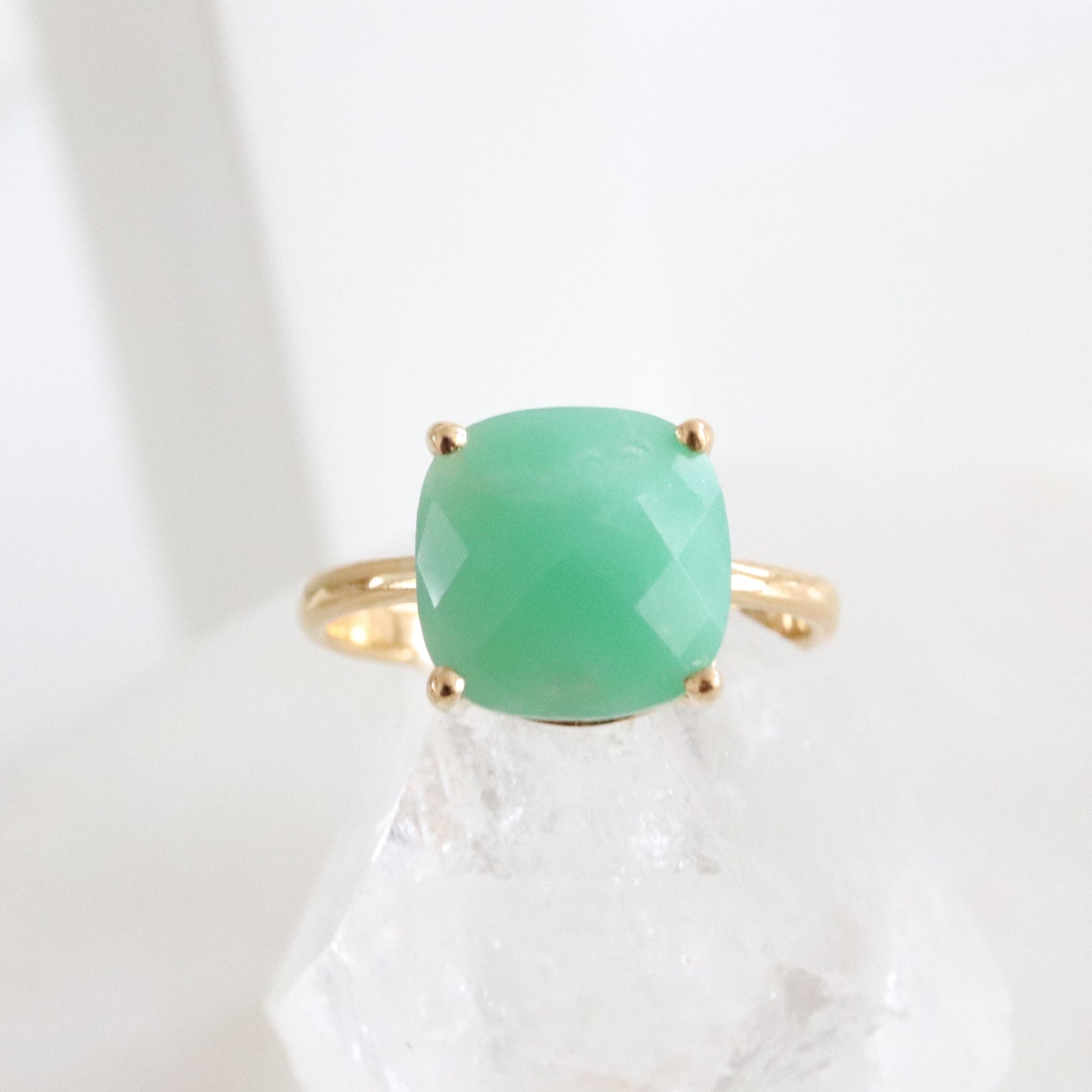 GLEE RING - CHRYSOPRASE & GOLD - SO PRETTY CARA COTTER