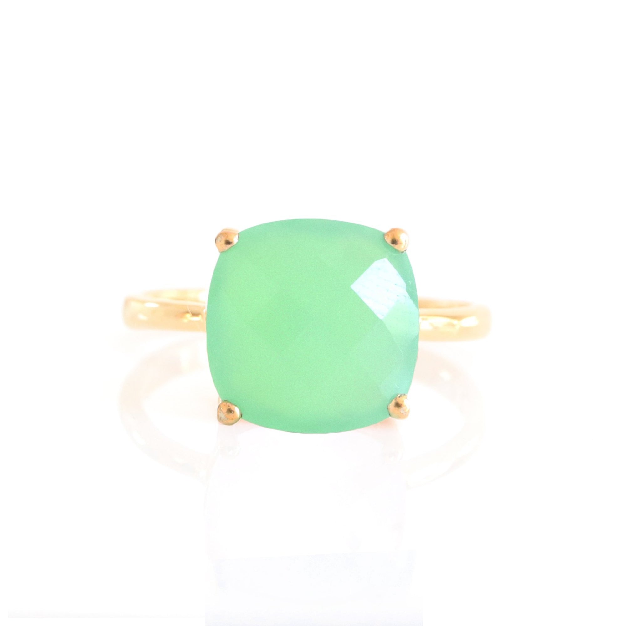 GLEE RING - CHRYSOPRASE & GOLD - SO PRETTY CARA COTTER