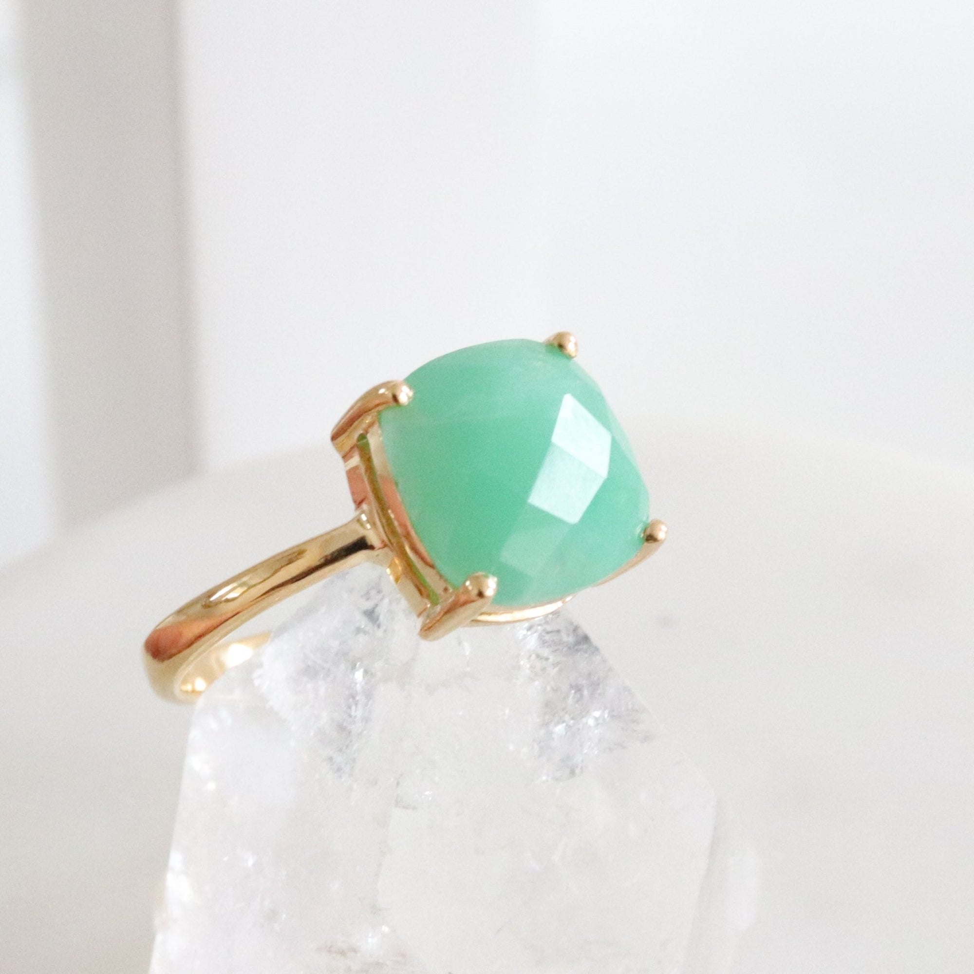 GLEE RING - CHRYSOPRASE & GOLD - SO PRETTY CARA COTTER