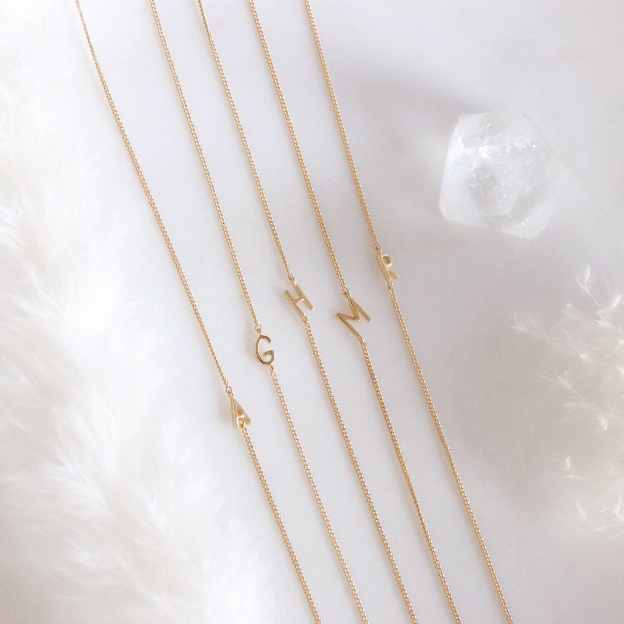 NOTABLE OFFSET INITIAL NECKLACE - H - SO PRETTY CARA COTTER