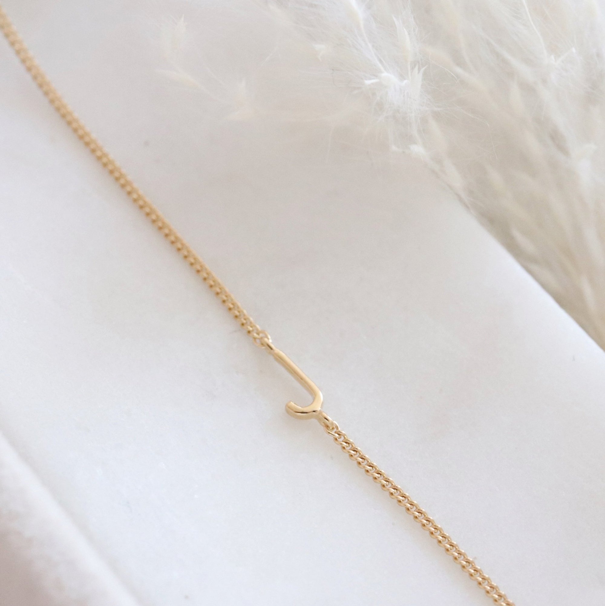 NOTABLE OFFSET INITIAL NECKLACE - J - SO PRETTY CARA COTTER