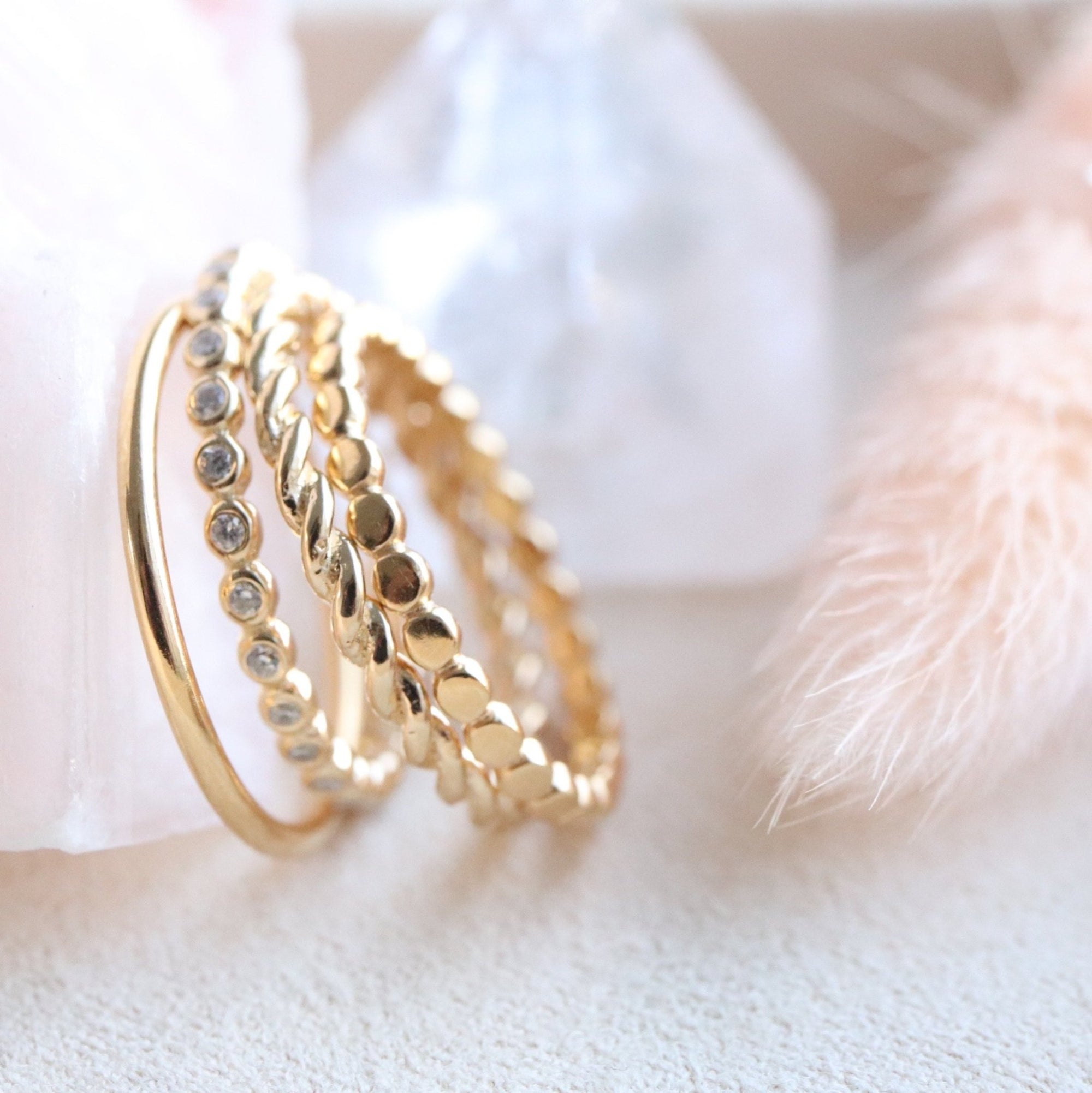 POISE THIN DISK BAND RING - GOLD - SO PRETTY CARA COTTER