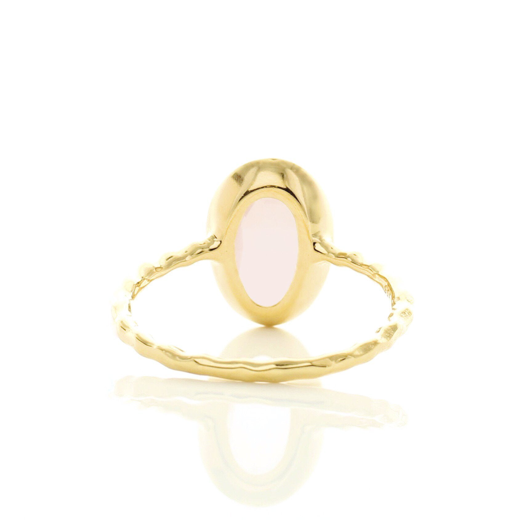 PROTECT OVAL RING - PINK QUARTZ & GOLD - SO PRETTY CARA COTTER